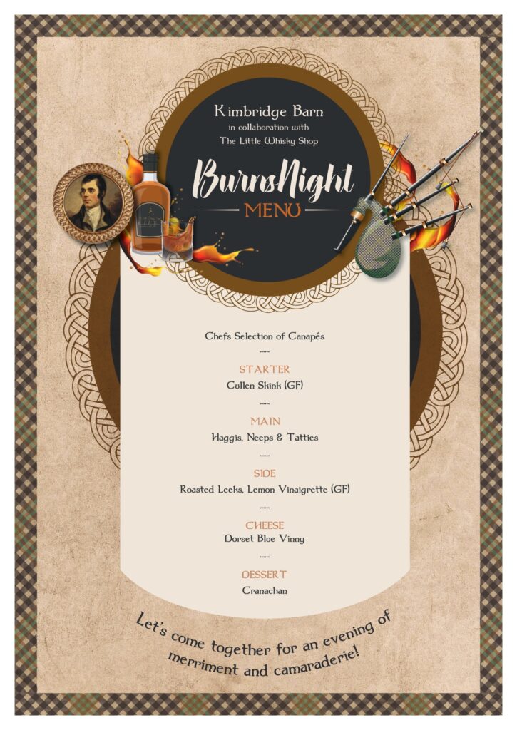 Burns Night Kimbridge Barn: Ideal Collection